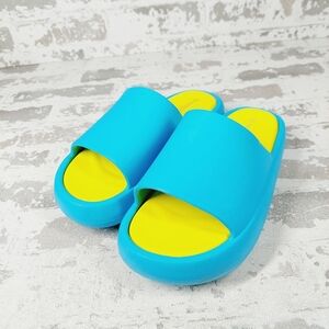 J Slides | Shoes | New Beach Slides By Jslides Squish Slide Blue Yellow ...